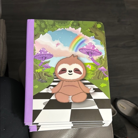 Office | New Cute Sloth Journal With Rainbow And Mushrooms 10 Sheets ...